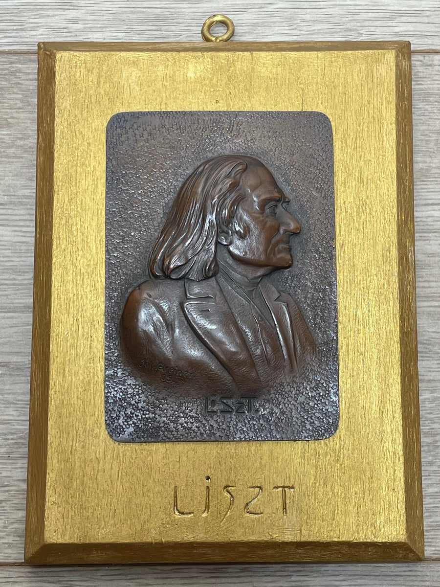 Antique Bronze Sculpture Franz Liszt "Music Pianist Composer Plaque ...