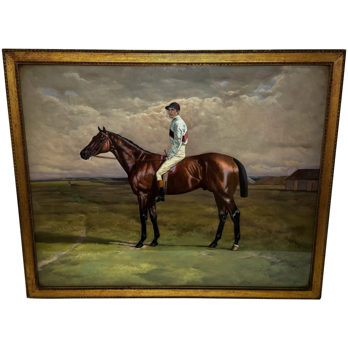 🏇 Victorian Oil Painting Derby Winner Melton With Champion Jockey Fred ...