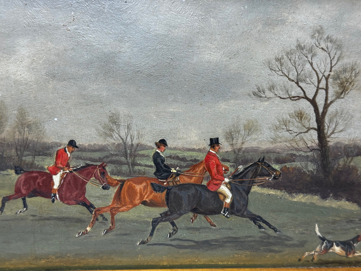 Full Cry The Berkeley Hunt – A Victorian Sporting Oil c1880