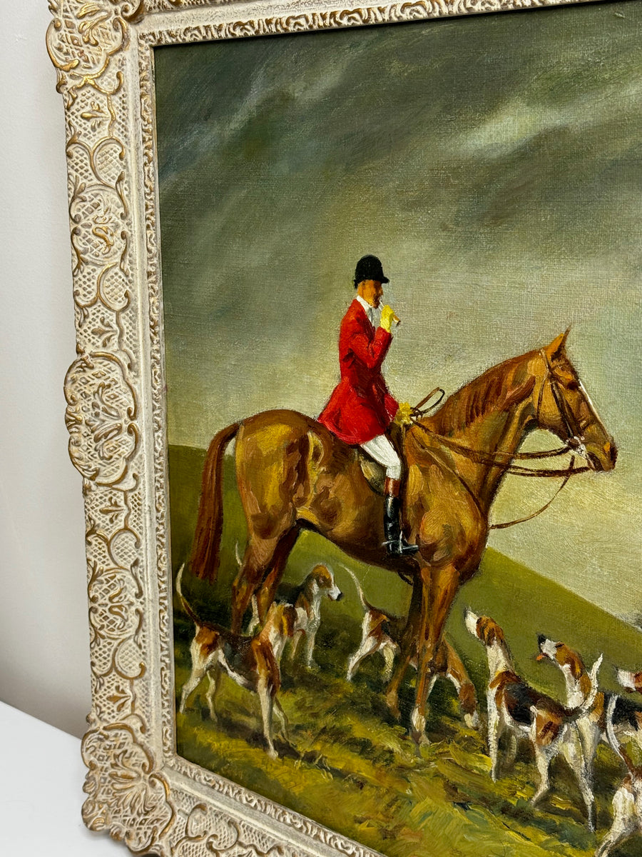 Oil Painting Red Coat Huntsman With Hounds Fernie Hunt By John Theodore ...