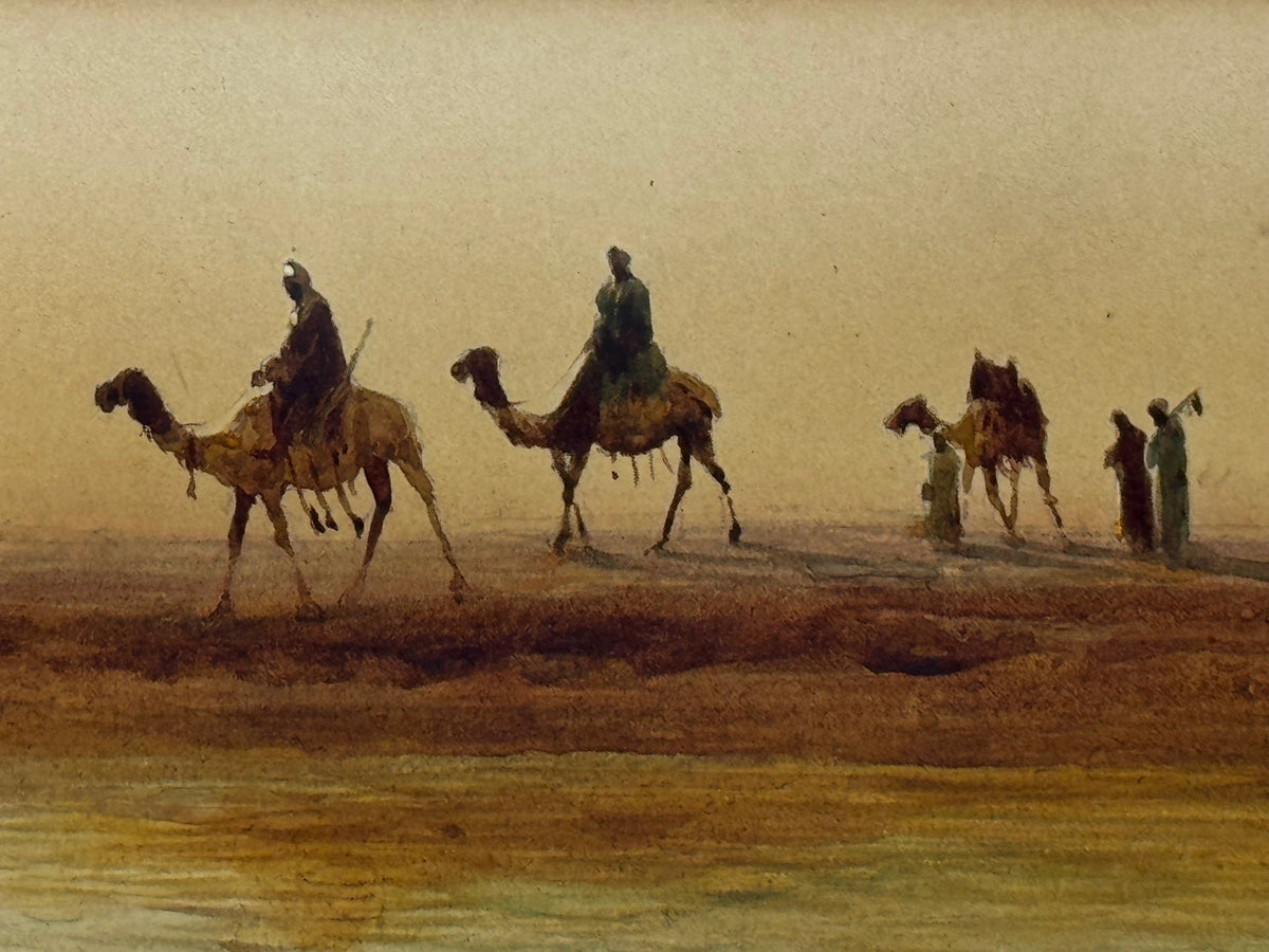 🐫 Victorian Orientalism Masterpiece Bedouin Tribesmen at the Suez Canal ...