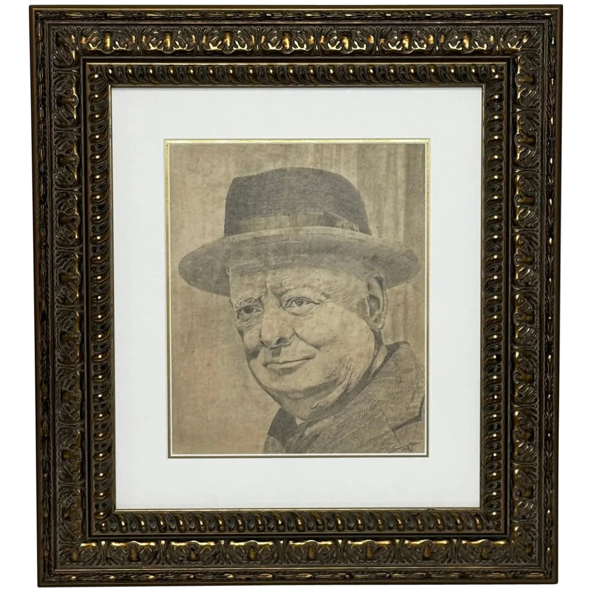 Historic Wartime Portrait Drawing Prime Minister Leonard Winston ...