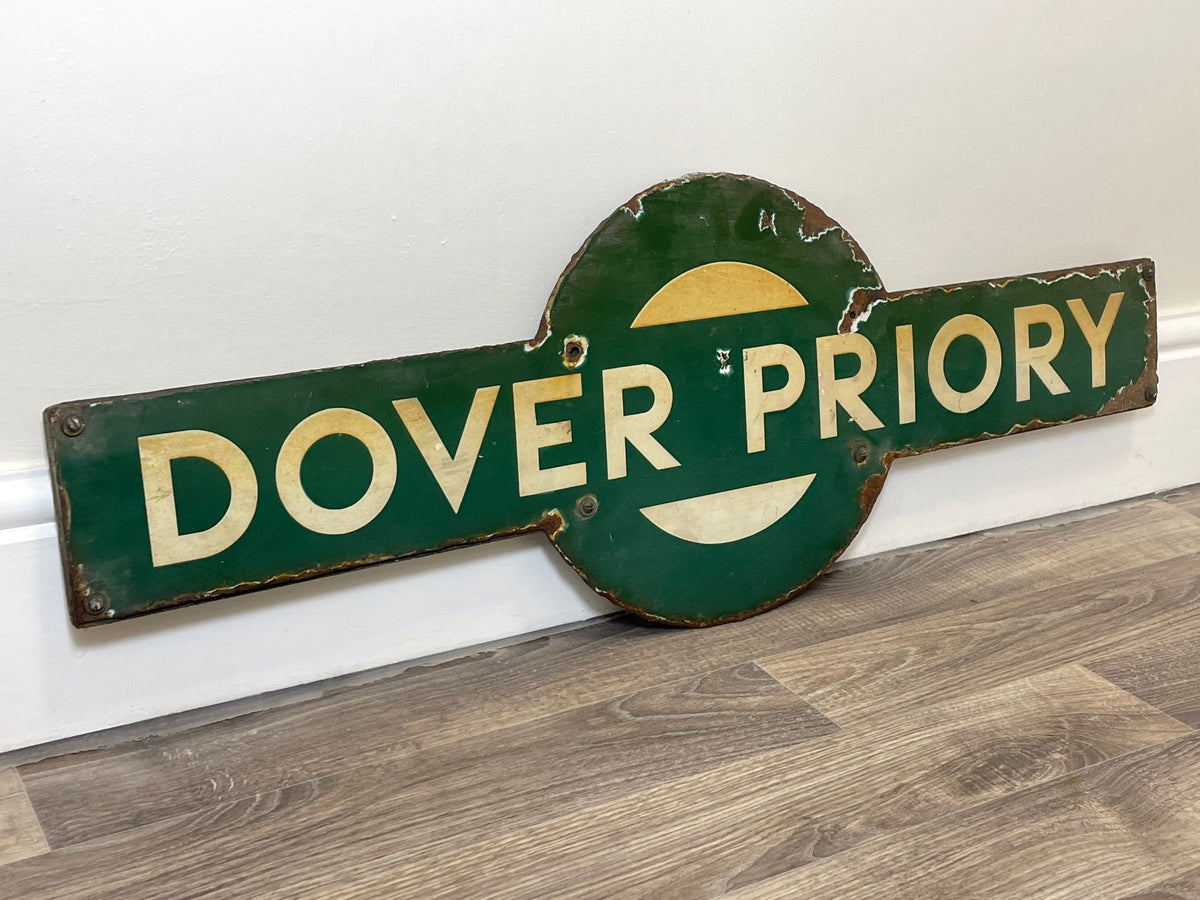 British Enamel Southern Railway Target Sign From Dover Priory Station ...