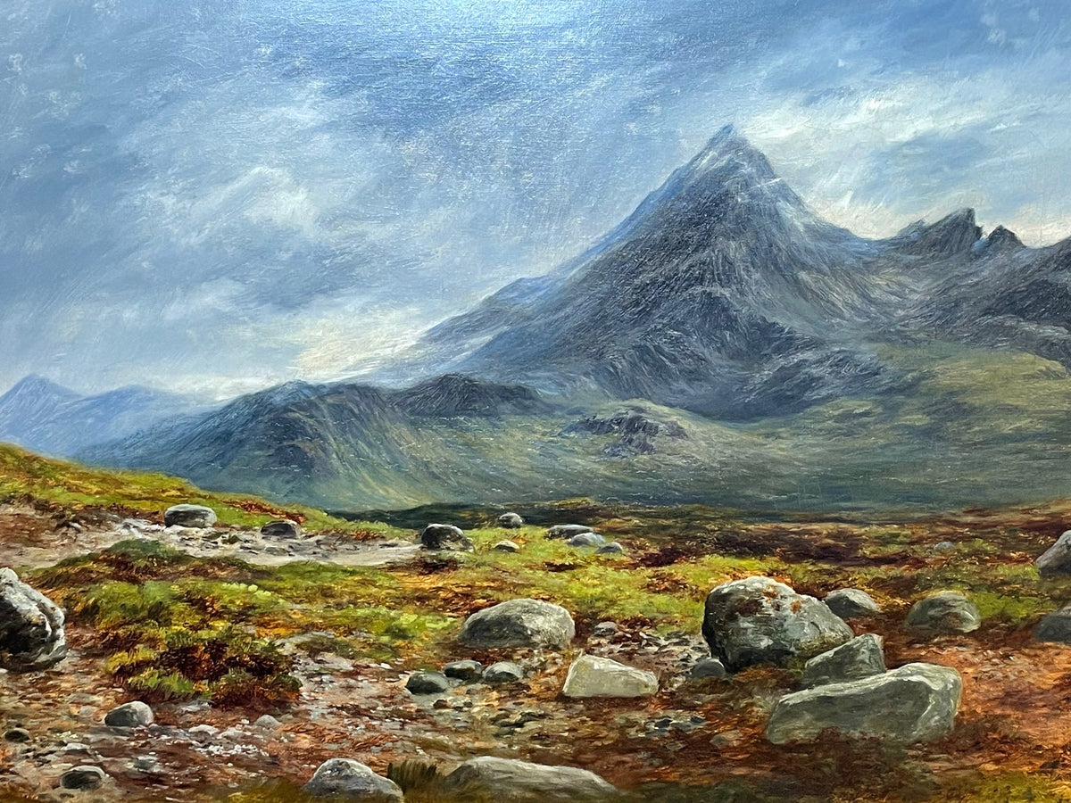 🏞 Highland Majesty Victorian Scottish Oil Painting of Sgùrr nan Gillean ...