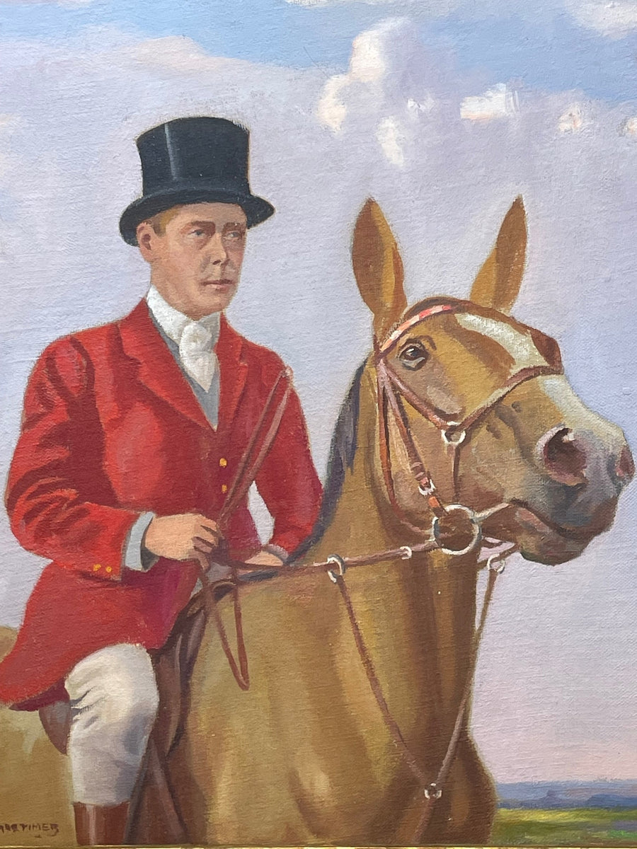 Oil Painting Hunting Royalty Portrait of King Edward VIII By Geoffrey ...