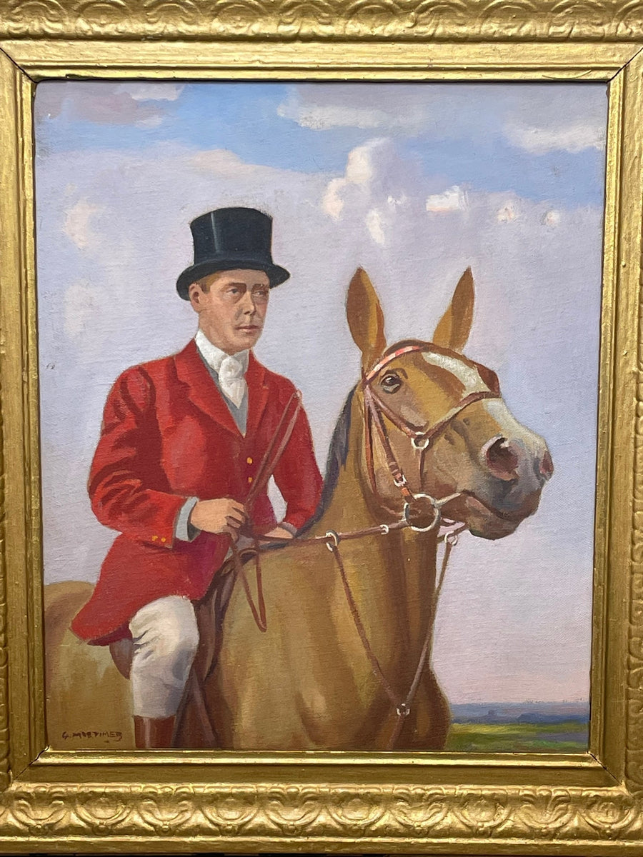 Oil Painting Hunting Portrait of King Edward VIII By Geoffrey Mortimer ...