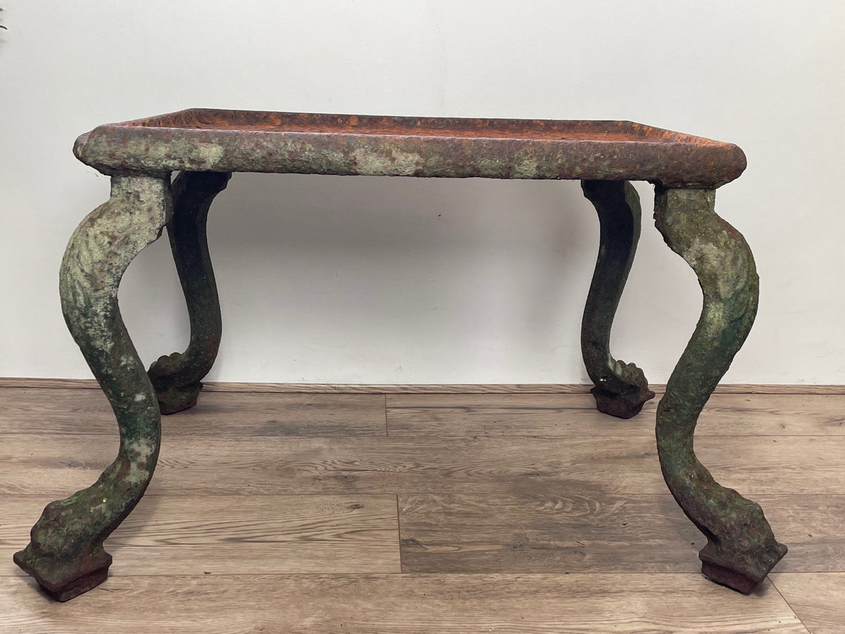 Gothic French Louis XVI 18th Century Grand Tour Garden Cast Iron Plinth ...